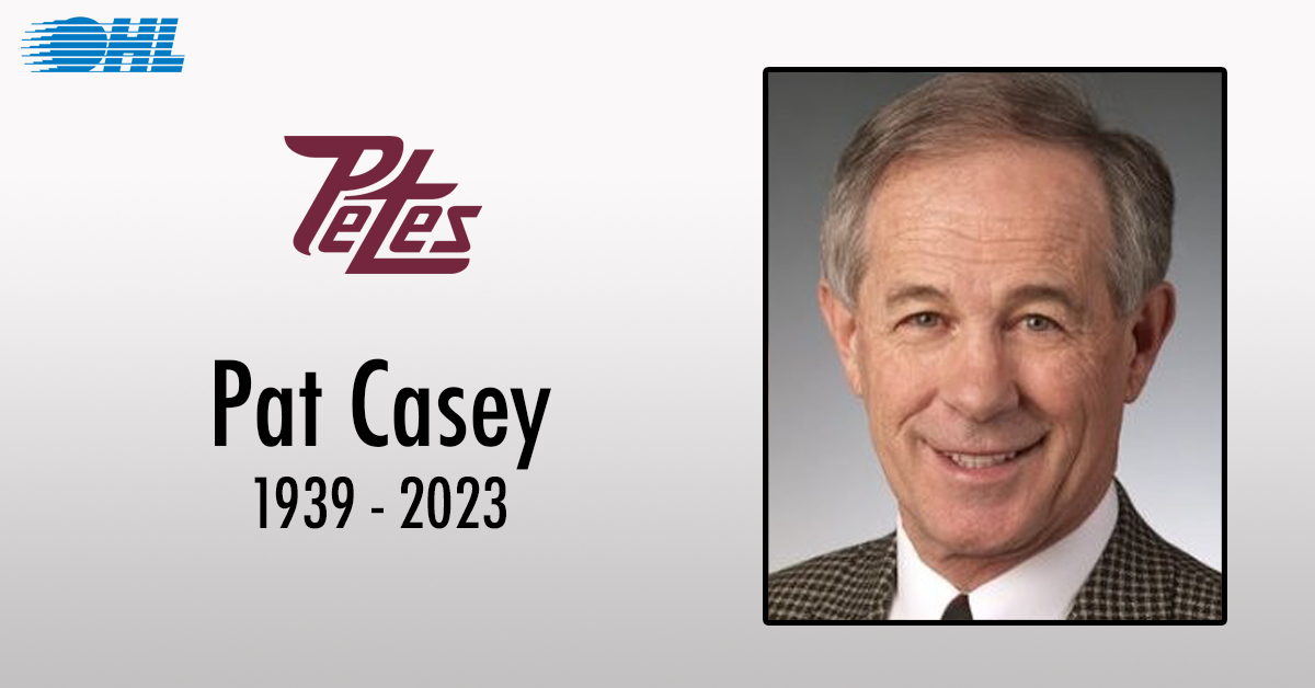 OHL mourns the loss of Pat Casey - Ontario Hockey League