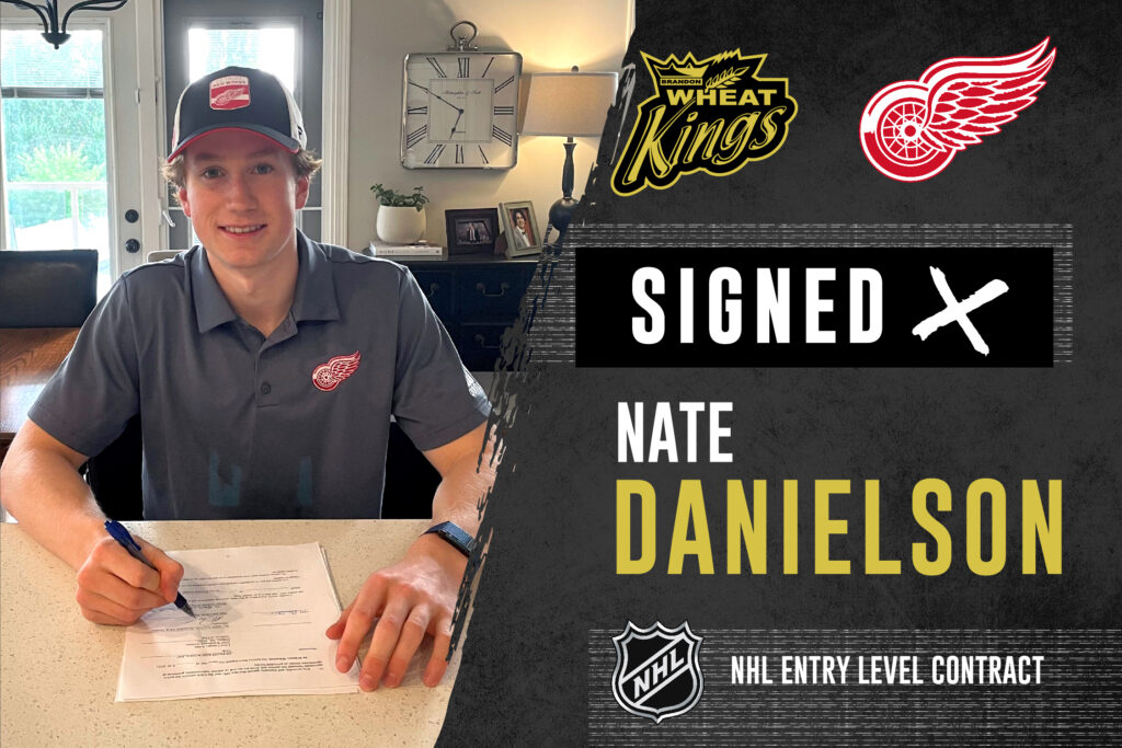 Danielson Signs Entry-Level Contract With Red Wings - Brandon Wheat Kings